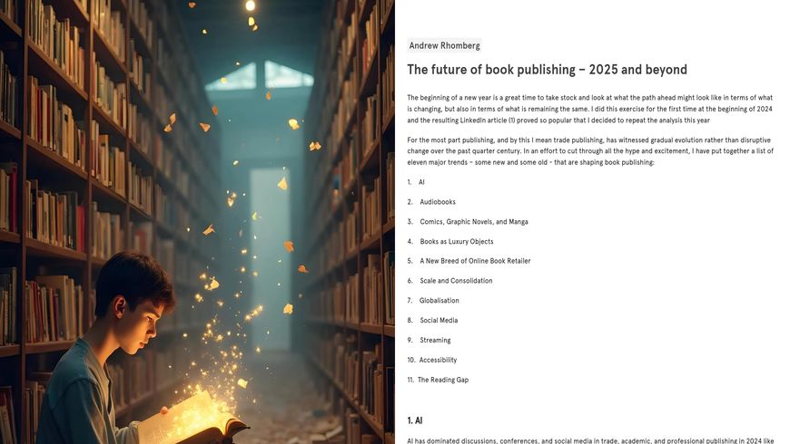 The future of book publishing – 2025 and beyond