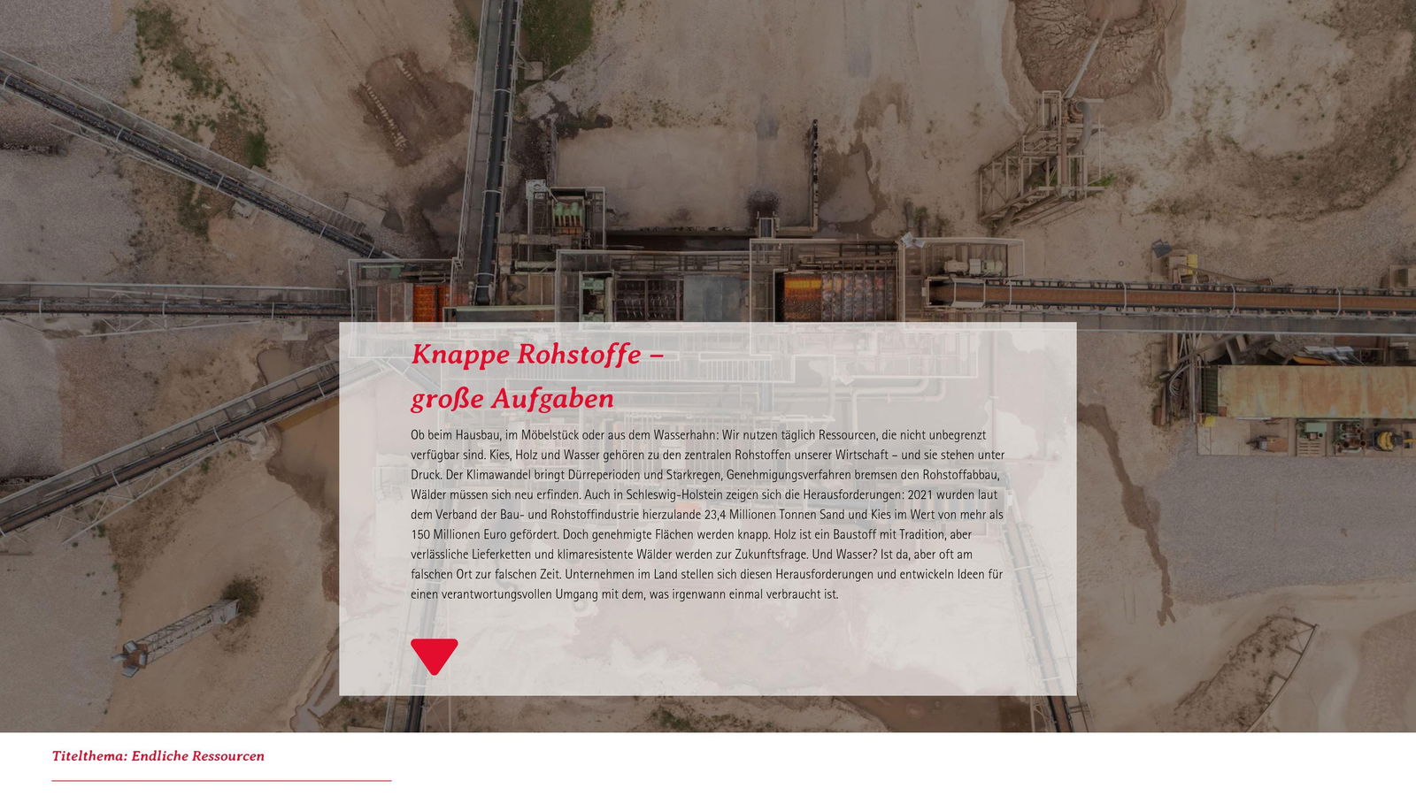 Knappe Rohstoffe – große Aufgaben