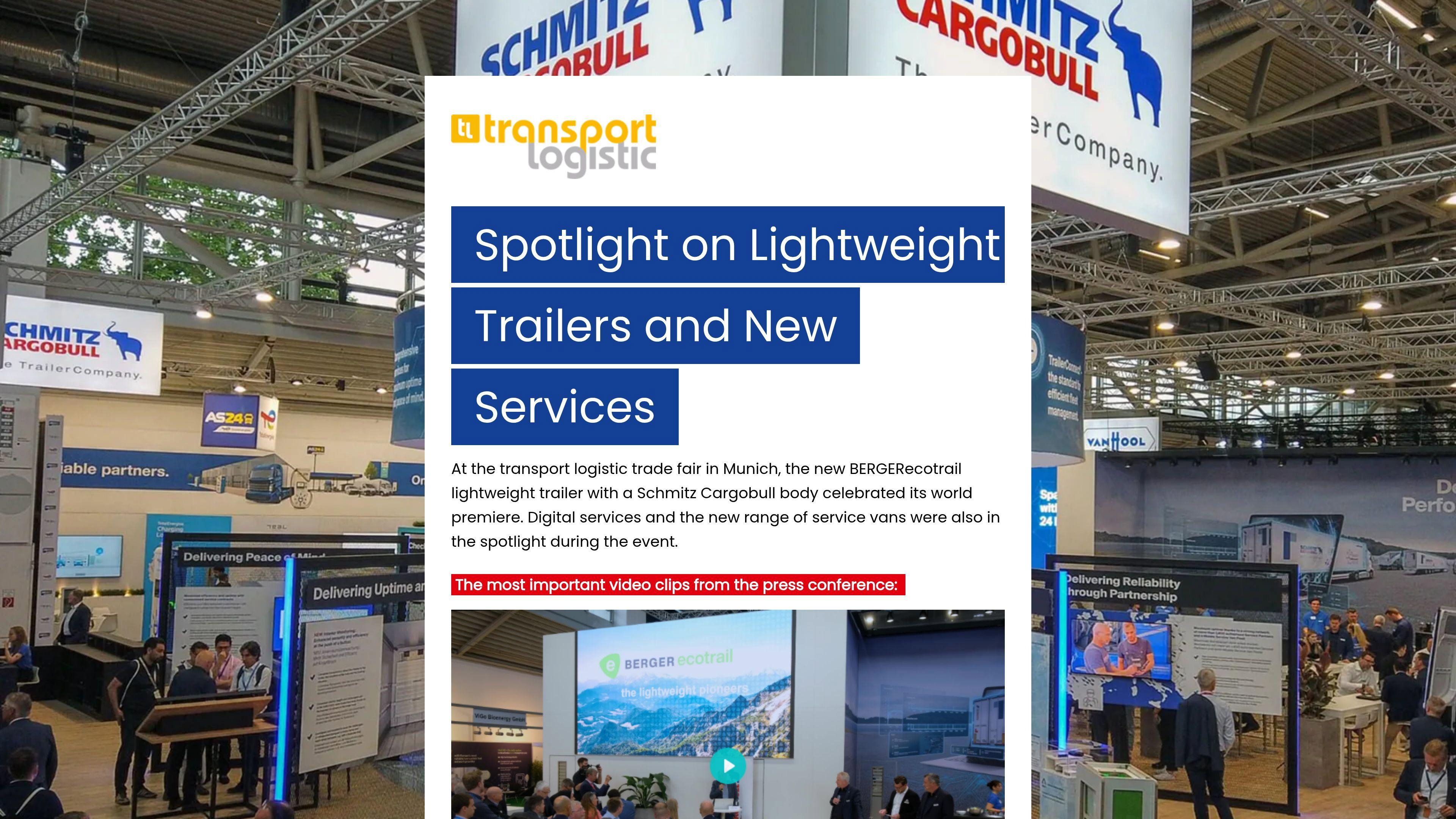 Spotlight on Lightweight Trailers and New Services
